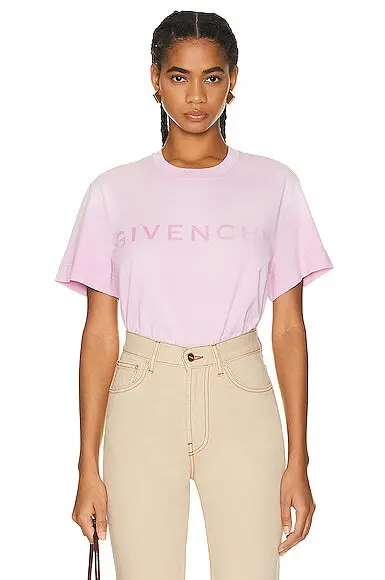 Givenchy Logo T-Shirt In Pink In Bright Pink - 45% Off | Editorialist